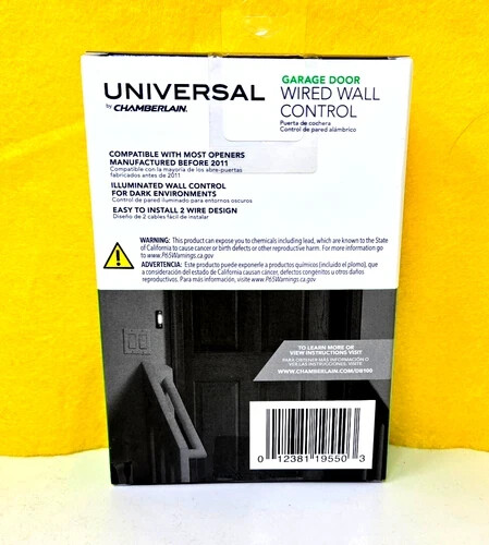 Universal by Chamberlain Garage Door Wired Wall Control Button -- NEW ...
