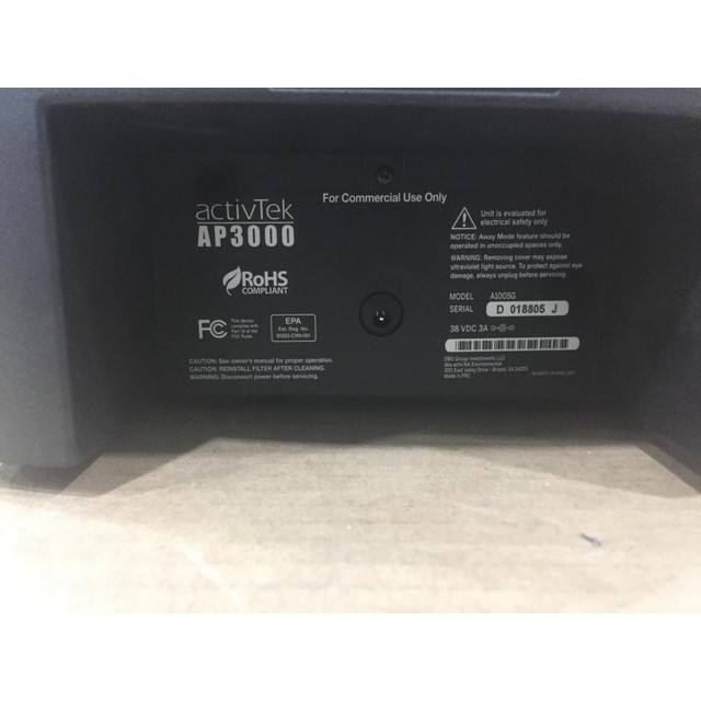 ActivTek Environmental AP3000 Air Purifier A1005G for sale online | eBay
