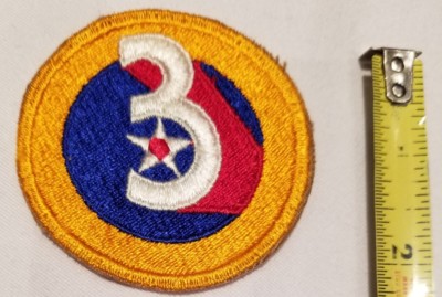 Original Cutedge US AAF Army 3rd Air Force Corps 1940s WWII Gold Patch ...