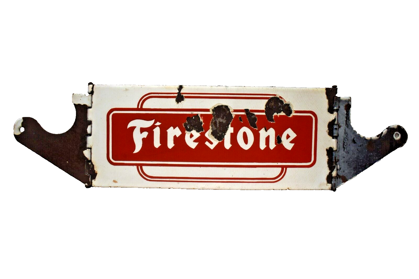 Vintage Firestone Tire Tyres Sign Porcelain Enamel Tire Display Stand ...