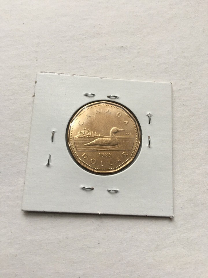 1989 $1.00 Queen Elizabeth II Canadian One Dollar Loonie GOLDEN Coin ︎ ...