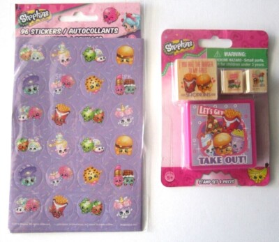 Shopkins 4 Pcs Stamp Set 3 Stamps True Love,Perfect Match&1 Ink Pad &96 ...