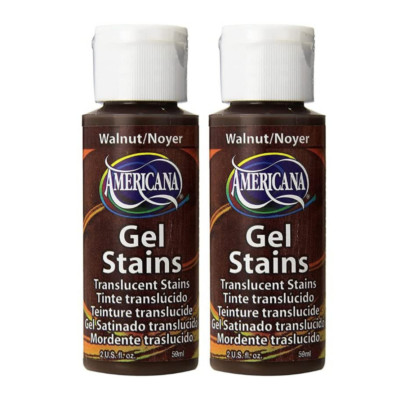 Decoart Americana Walnut Gel Stain - 2 Pack 2oz Walnut Water Based Wood ...