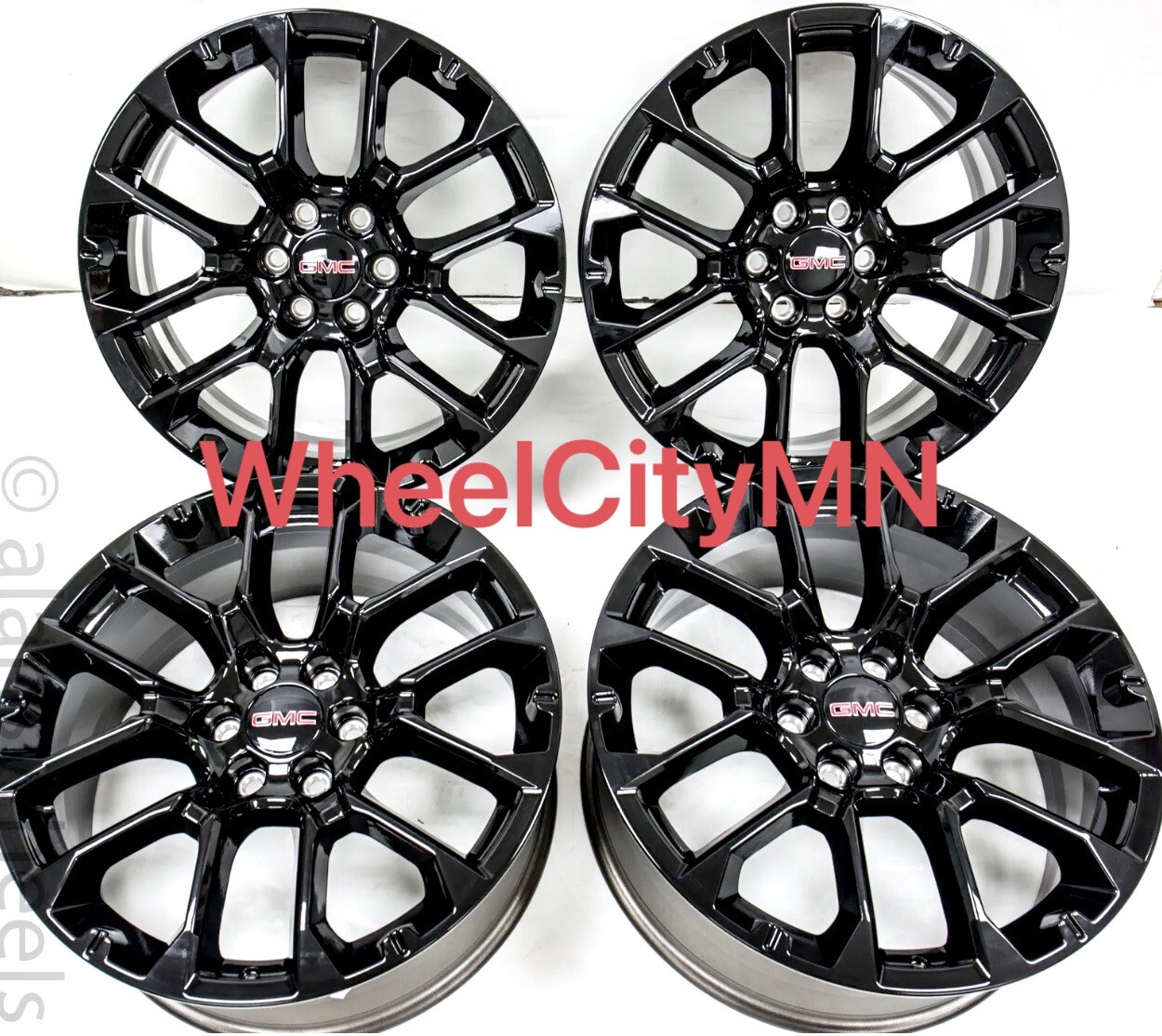 22" gloss black OE replica SRV RPO wheels fits 2022 GMC Sierra AT4 ...
