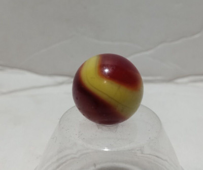 VINTAGE AKRON AGATE 11/16" MARBLE BLOOD/YELLOW | eBay