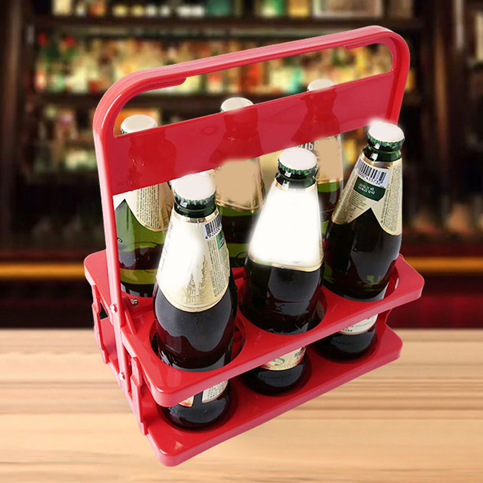 Beer Bottle Carrier Reusable Space-saving Portable Ktv Handheld Beer ...
