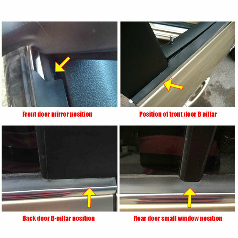 4M Rubber Seal Strip Car Front Rear Side Window Trim Edge Moulding ...