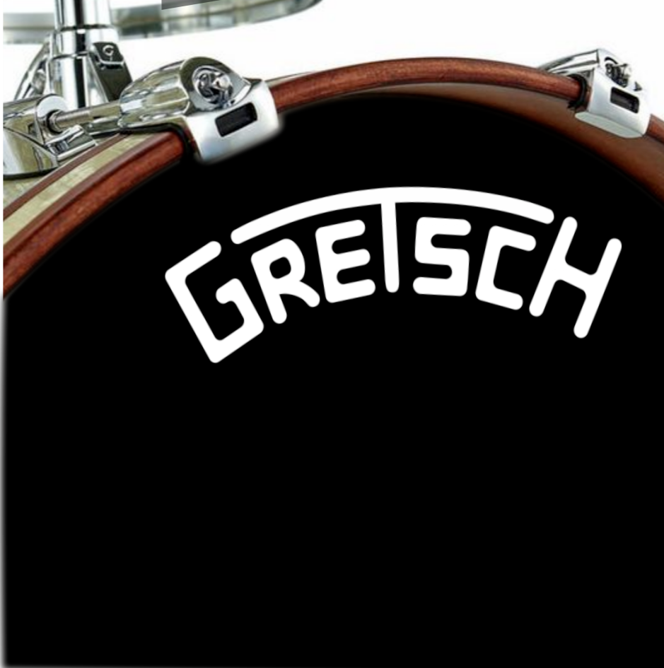 Gretsch Vintage Repro Logo collection. Adhesive Vinyl Sticker bass drum ...