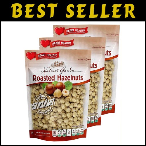 Nature’s Garden Roasted Hazelnuts - 78 Oz Bulk Pack of 3 for Healthy ...