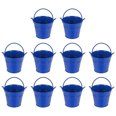 Small Metal Buckets, Mini Buckets with Handle for Party 2.7" 10Pcs Dark ...