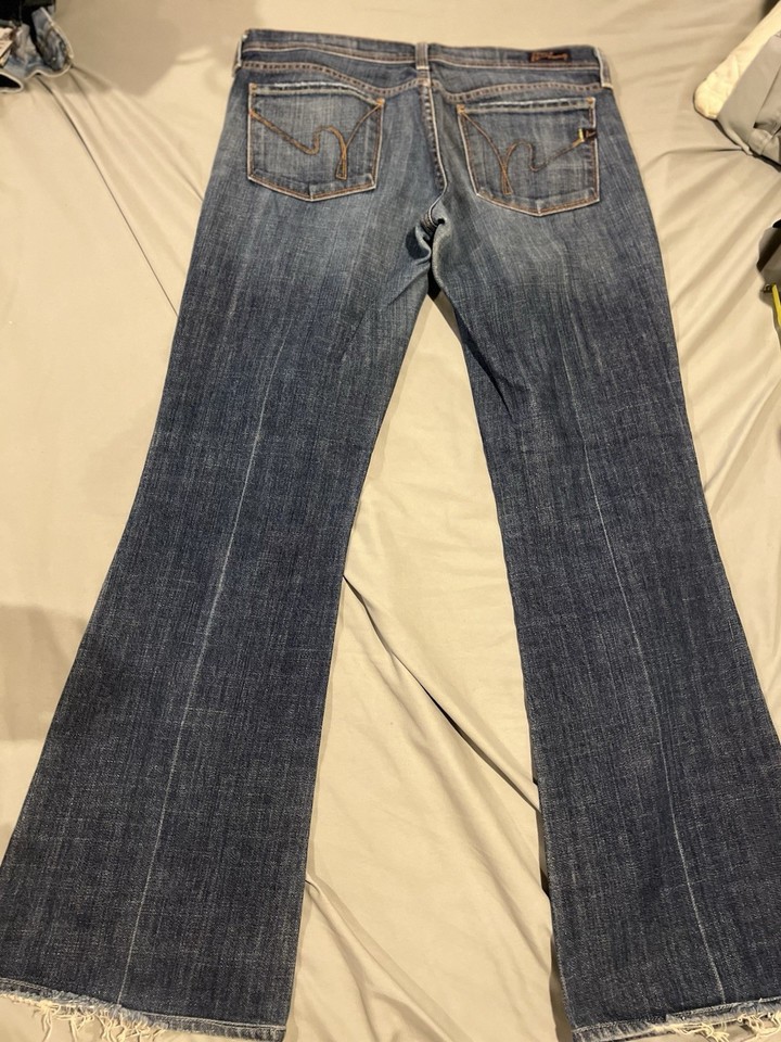Citizens Of Humanity Women’s Blue Jeans Ingrid Low Waist Flair With ...