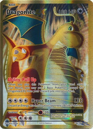 1x Dragonite-EX - 106/108 - Full Art Ultra Rare NM-Mint Pokemon XY ...