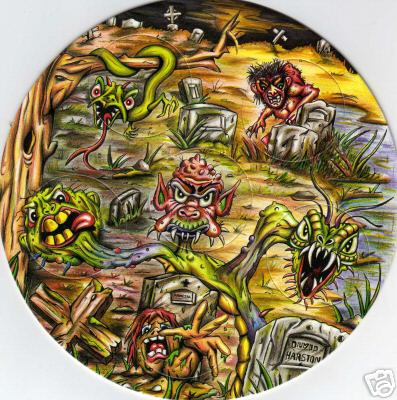 GRAVEYARD MONSTERS CIRCULAR POG CARD of 6 POGS | eBay