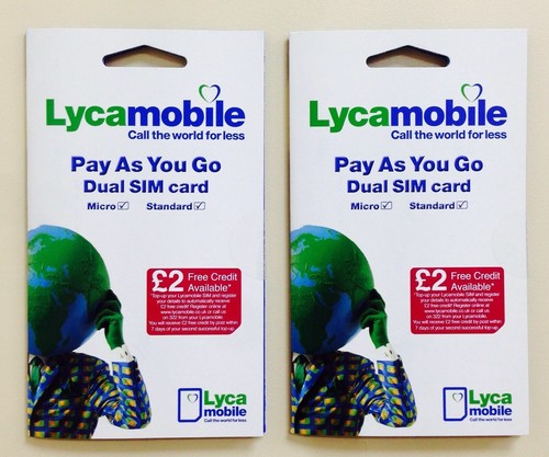 2 x BRAND NEW LYCA MOBILE PAYG Trio SIM CARD Standard/Micro/Nano | eBay