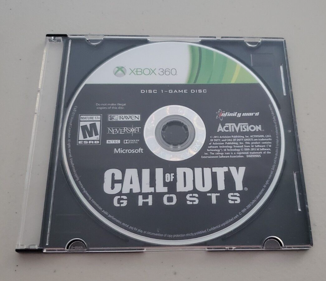Xbox 360 Call Of Duty Ghosts, Disc / Game Only, Tested & Working ...