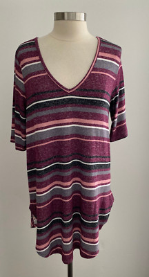 Torrid Seaside Stripe Hacci Tunic Tee Short Sleeve Top Size 1X New NWT ...