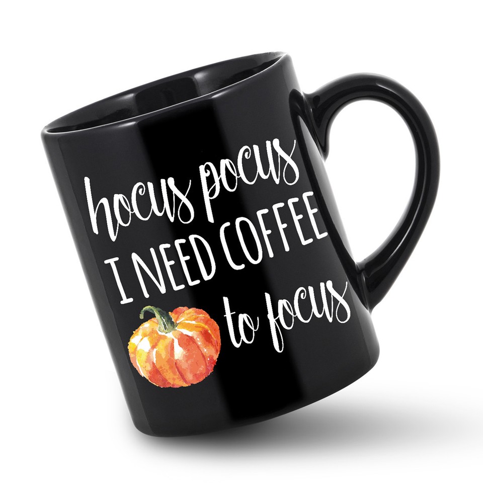 Hocus Pocus I Need Coffee To Focus Mug Halloween Mugs Fall Cup Pumpkin ...