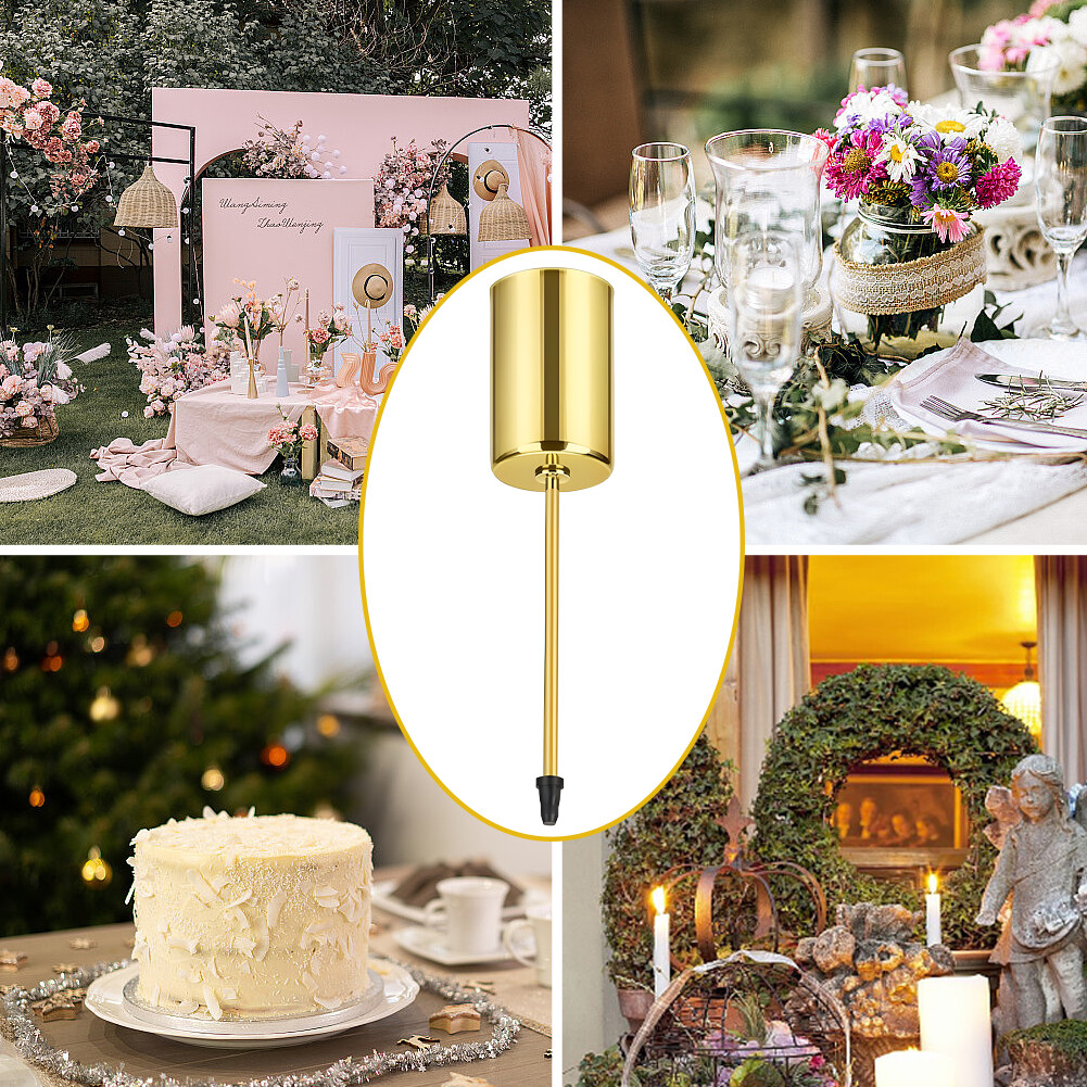 4pcs Dinner Candle Holder Ornament With Short Spike Taper Advent Wreath ...