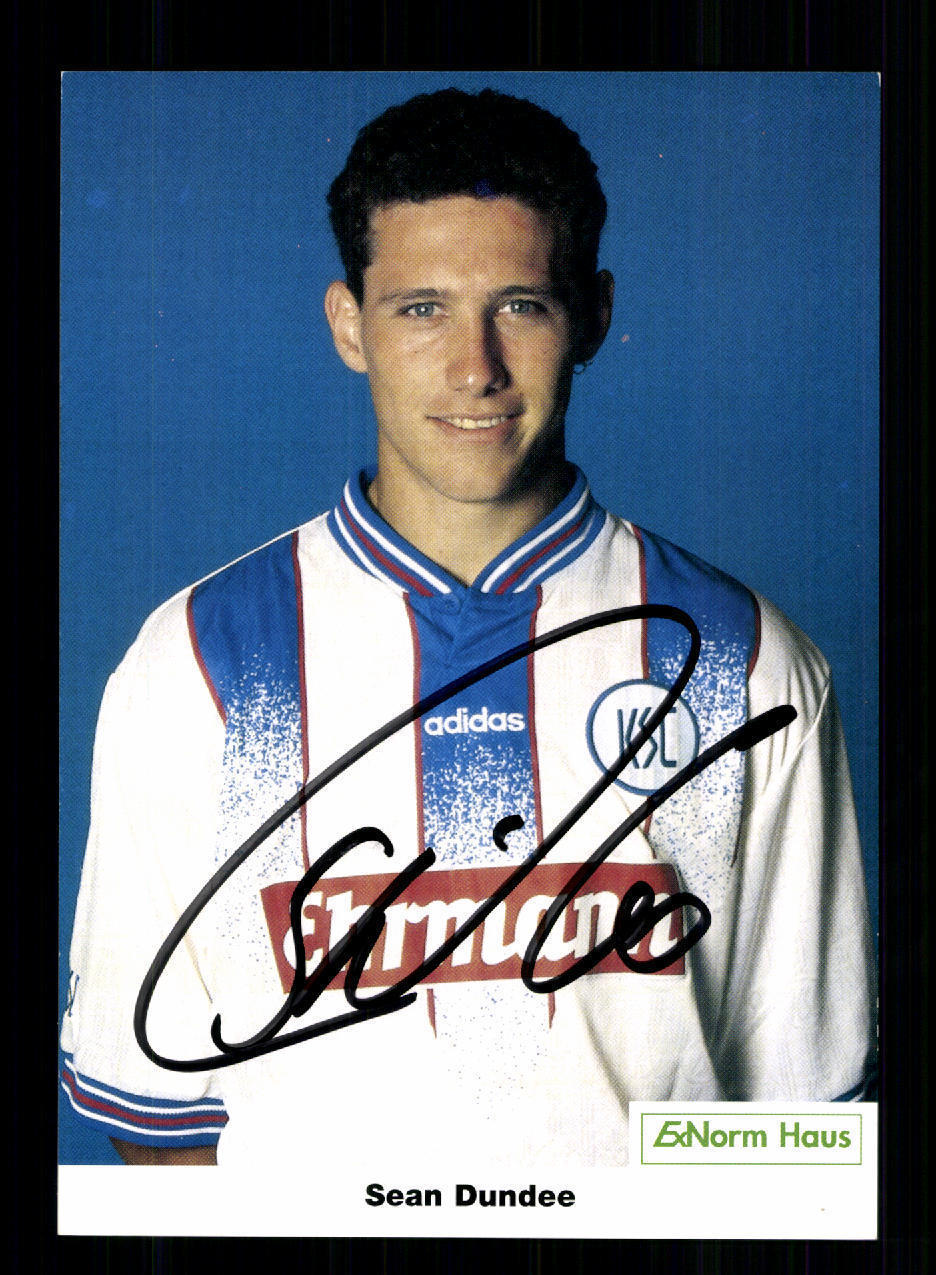 Sean Dundee Autogrammkarte Karlsruher SC 1996-97 Orignal Signiert + A ...