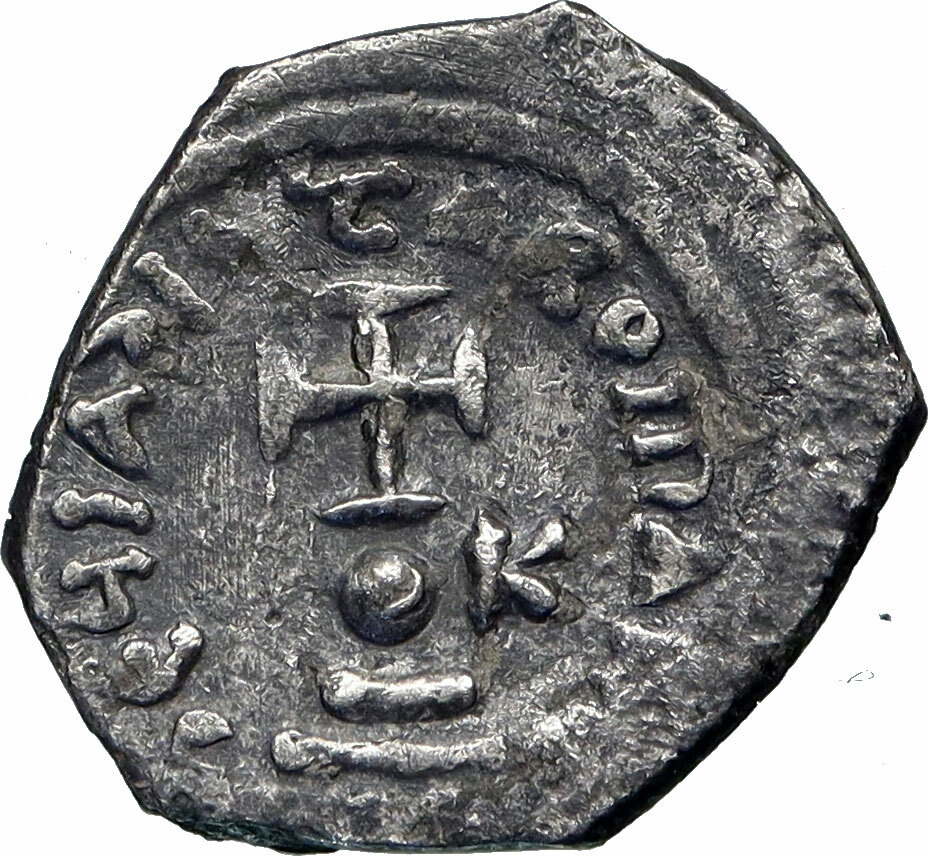 HERACLIUS 613AD Authentic Ancient SILVER Byzantine HEXAGRAM Coin w ...