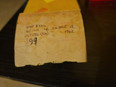 NORS GLO-BRITE 399 TAIL LAMP LENS FOR 62 Buick LeSabre/Invicta RH GM ...