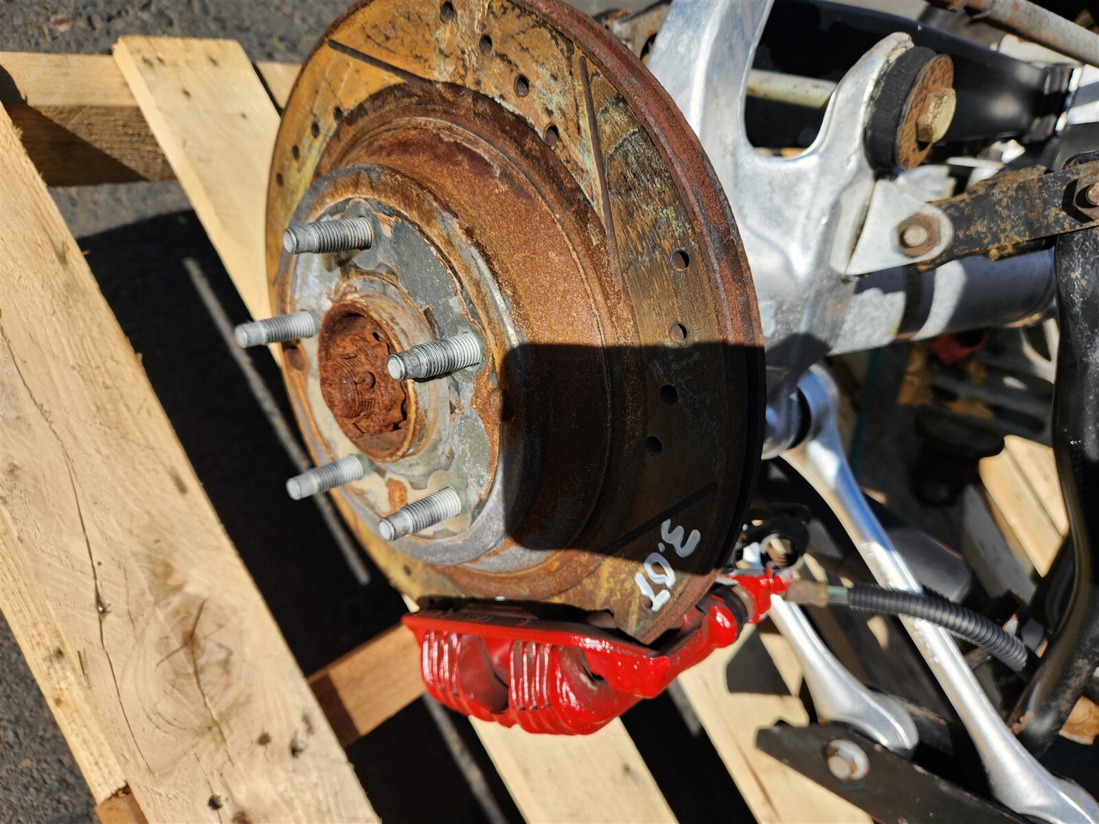 93 Corvette DANA 36 Rear Suspension 3.07 Ratio Differential PAINTED ...