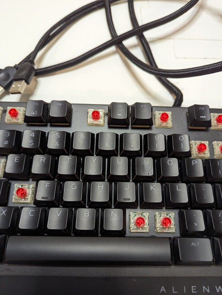 Alienware AW510K Black Backlit Keyboard Genuine Replacement KEYCAP ...