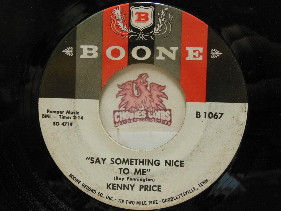 Kenny Price – My Goal For Today / Say Something Nice To Me, 45 RPM VG+ ...