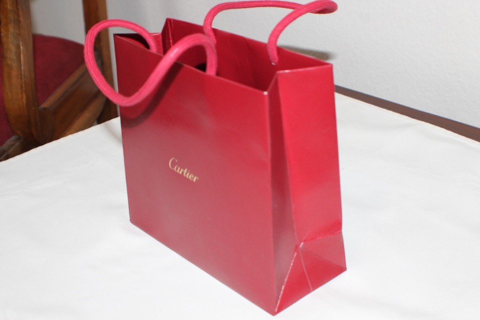 100% Authentic Cartier Gift Bag Tote 8x7x3 inches RED | eBay