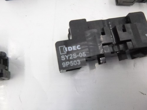 8 Pack IDEC SY2S-05 2-Pole 8-Blade Screw Terminal Din Rail Mount Relay ...