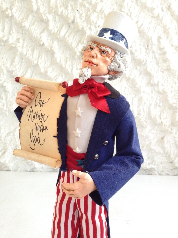 ⭐RARE Hand Signed Robert Simpich "Uncle Sam" Patriotic Character Dolls ...