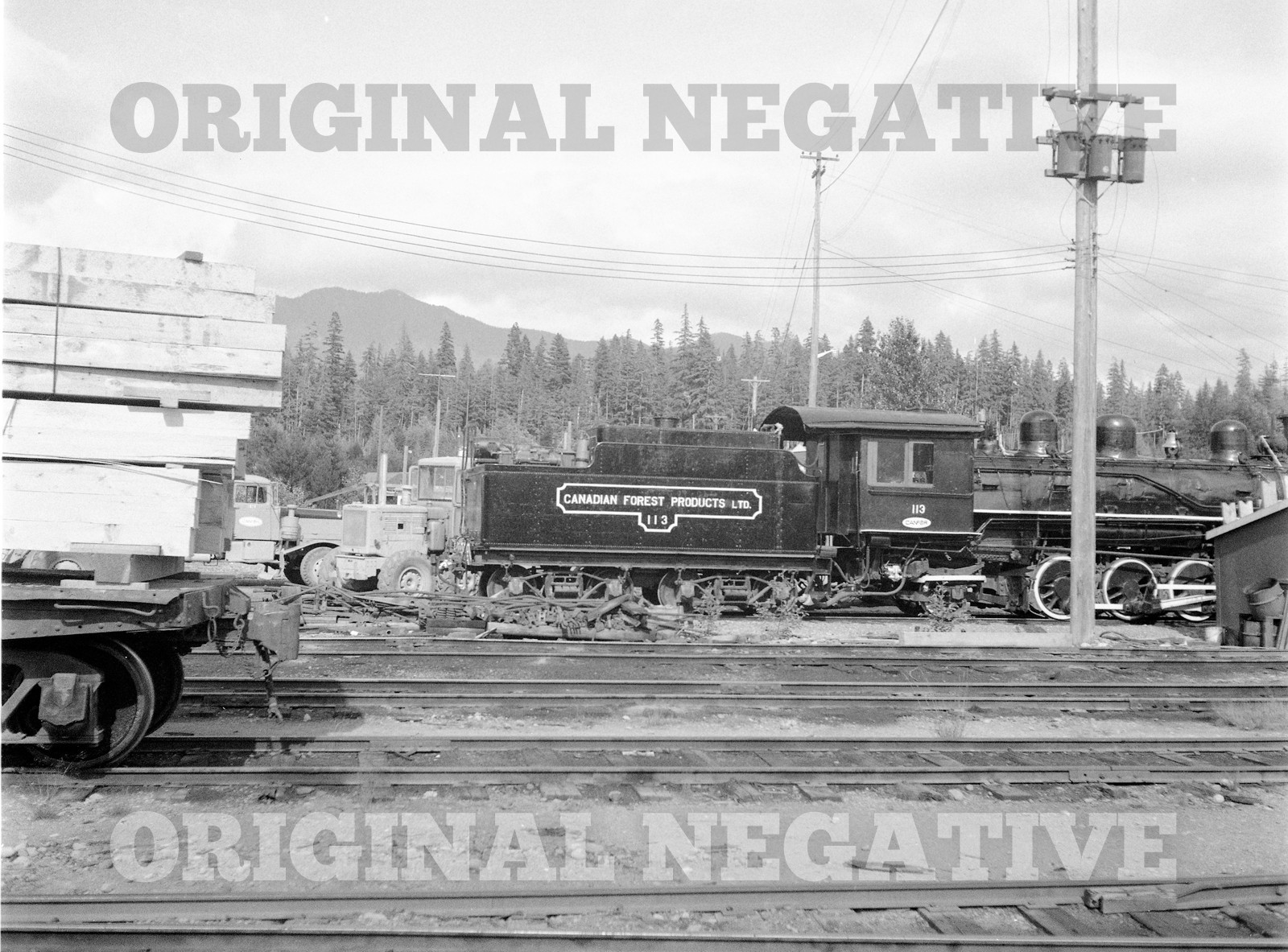 Orig 1969 Negative - CANFOR 2-6-2 #113 British Columbia Logging Lumber ...