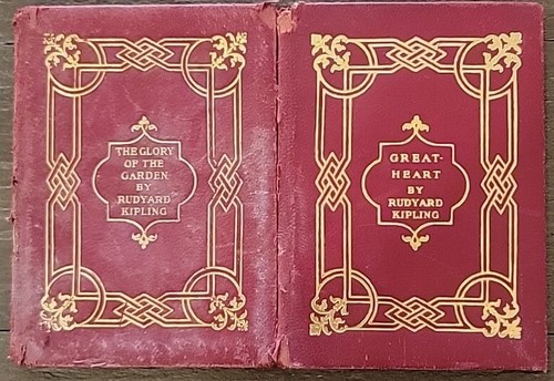 2 Antique 1920's Rudyard Kipling Pocket Books Red Leather | eBay