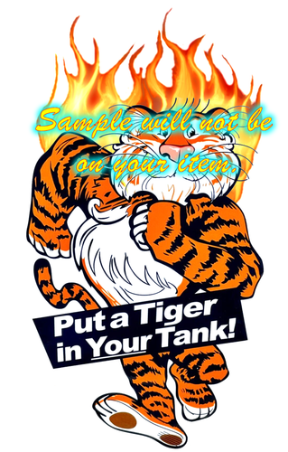 Esso Tiger Gasoline With Flames Vinyl Decal Sticker Motor Oil Gas ...