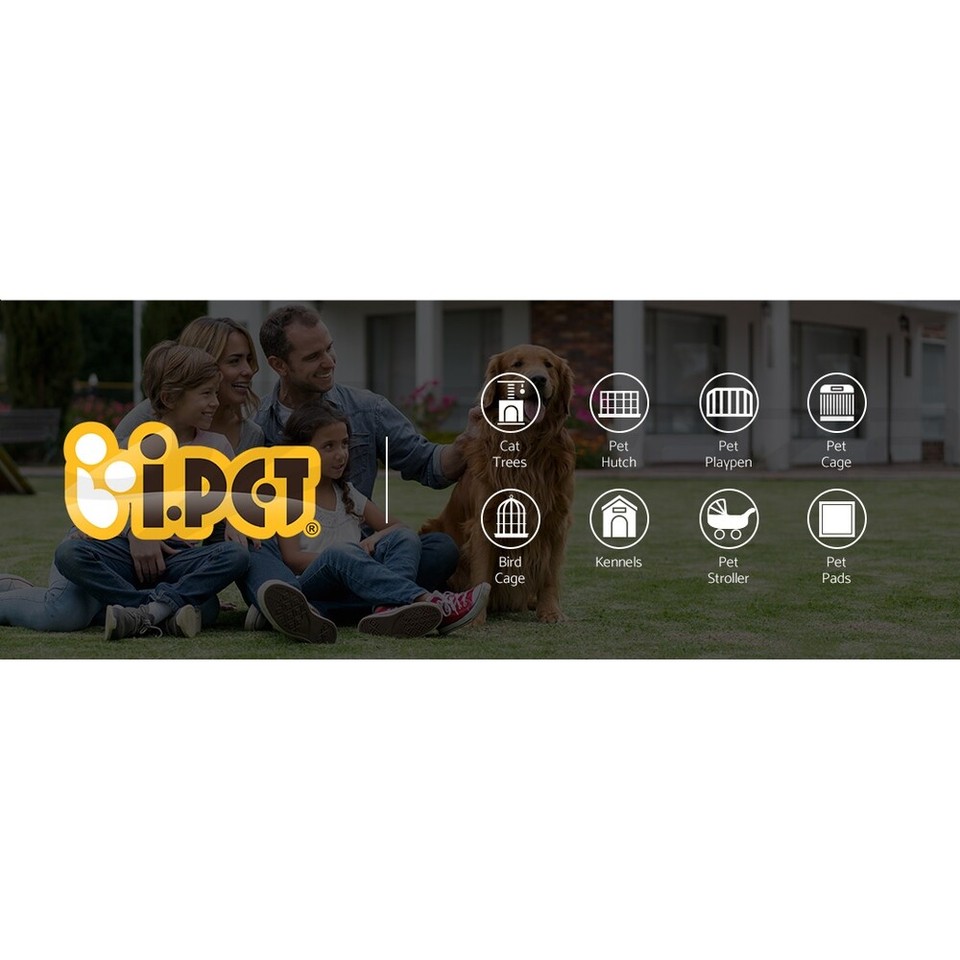 i.Pet Dog Cage Crate Kennel Cat Collapsible Metal Cages 24"~ 48 ...