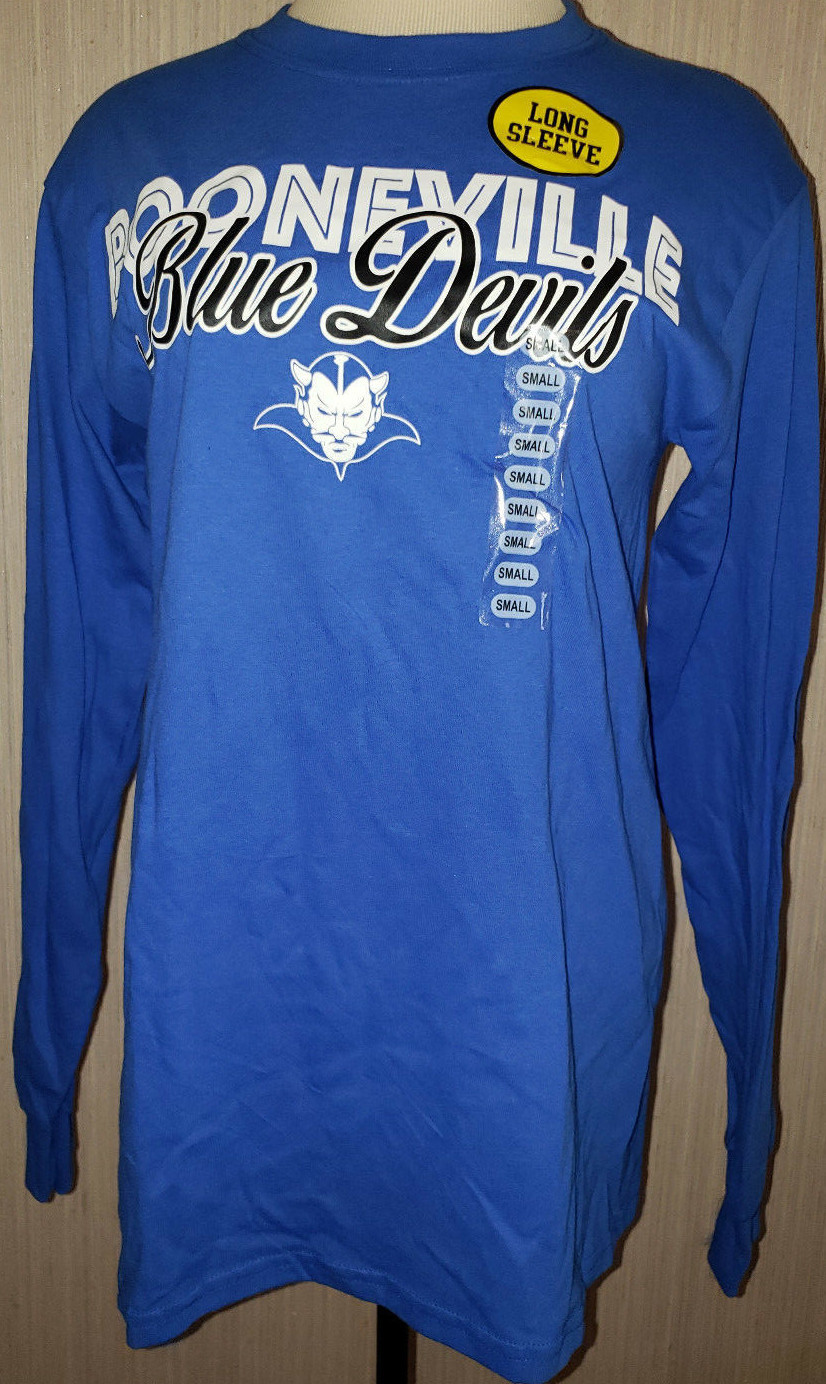 Women's Booneville Blue Devils Long Sleeve Crew T-Shirt Top Size Small ...