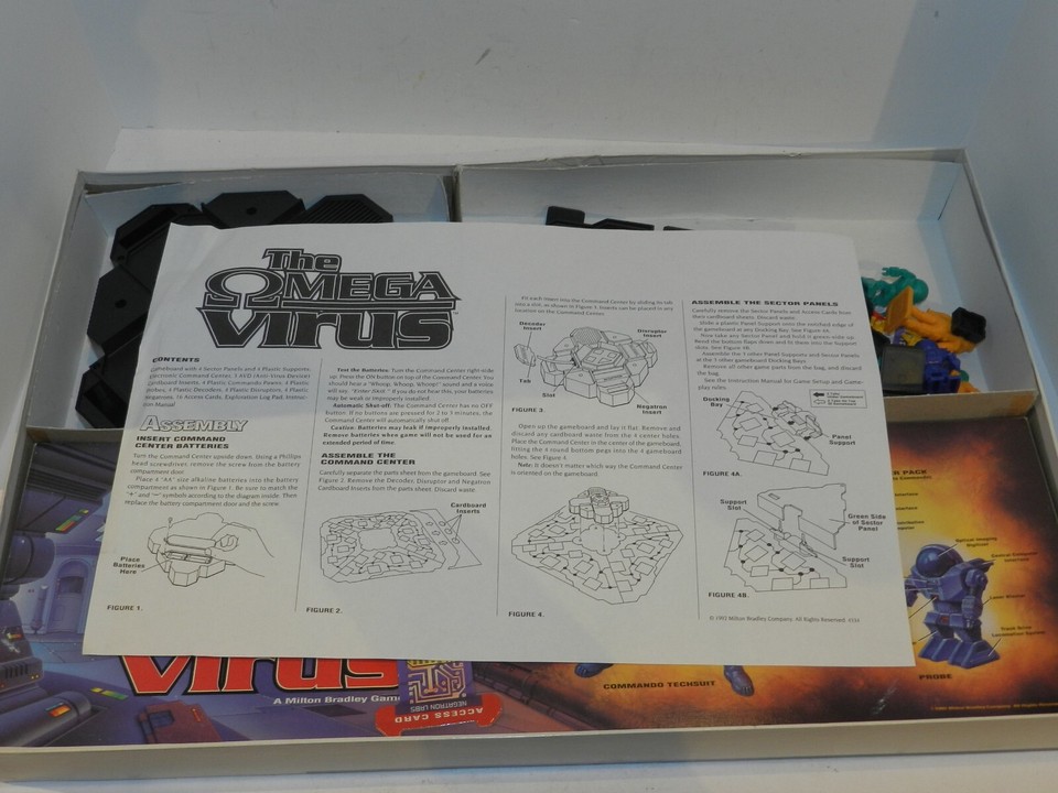 Vintage Milton Bradley The Omega Virus Board Talking Game 100% Complete ...
