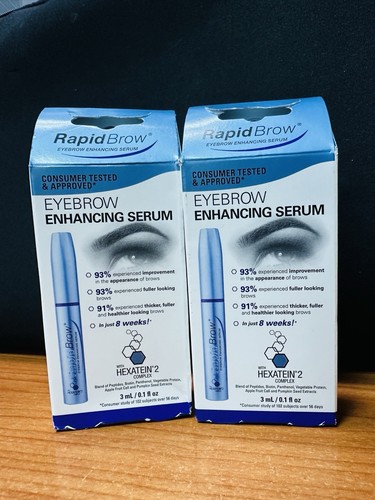 RapidBrow Eyebrow Enhancing Serum 0.1 fl oz / 3 ml Lot of 2 New in box 786563136959| eBay