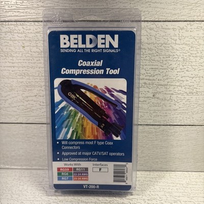 Belden VT-200-R Coaxial Compression Tool for RG59 RG6 RG7 RG11 F ...