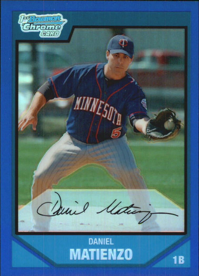 2007 Bowman Chrome - Prospects Blue Refractor #BC27 Daniel Matienzo ...