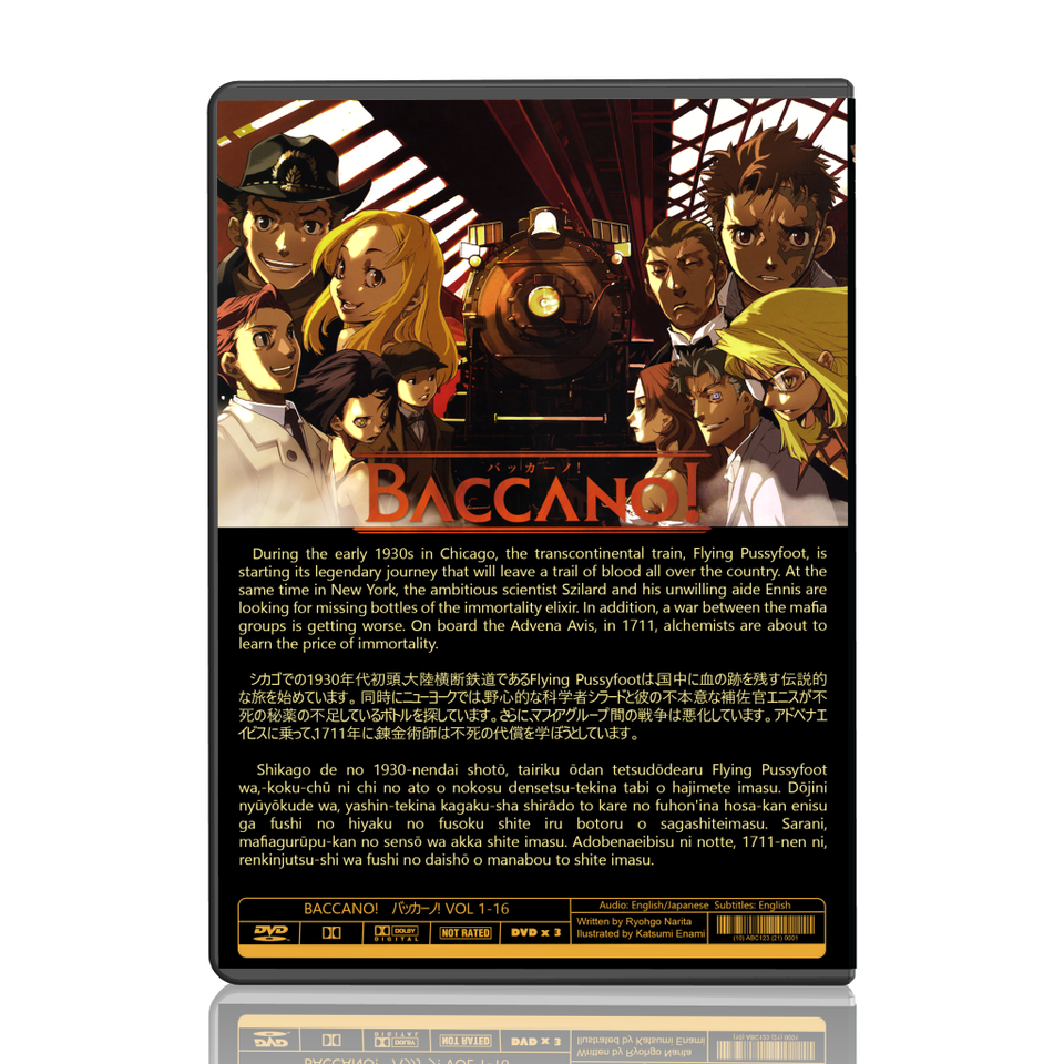 Baccano DVD Anime 3 Disc Set The Complete Series VOL 1-16 | eBay