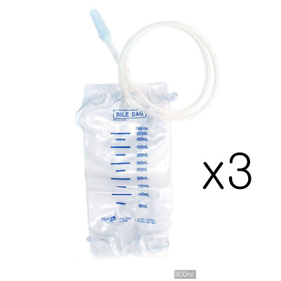 3x Medical Disposable Sterile Hospital Bile Bag 400ml Tube belt | eBay
