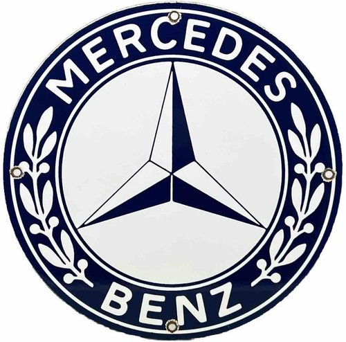 VINTAGE MERCEDES BENZ DEALERSHIP PORCELAIN SIGN AMG SEC BMW MAYBACH ...