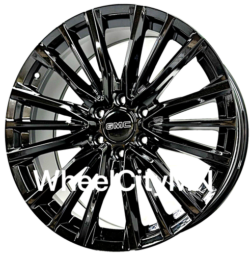 22” OE 4883 Replica Gloss Black Escalade V Wheels 2025 GMC Sierra Yukon ...
