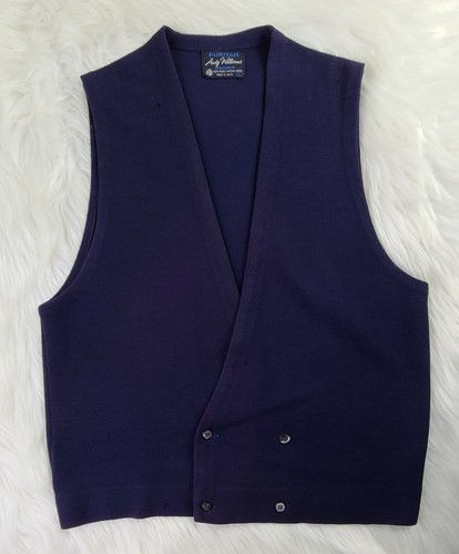 Vintage Puritan Andy Williams Wool Sweater Vest Cardigan Men's (L ...