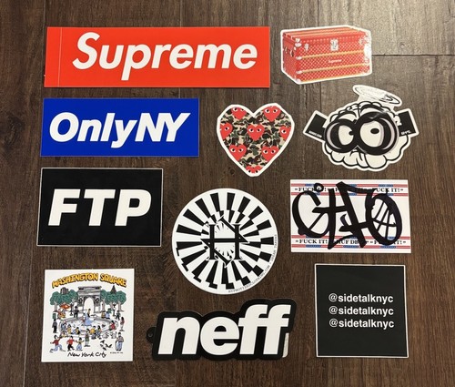 Lot of 11 Streetwear Brands Stickers Supreme, FTP / HUF / Only NY ...