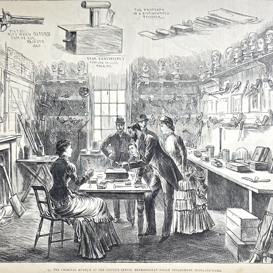 1883 Criminal Museum Convict Office Metropolitan Police Scotland Yard ...