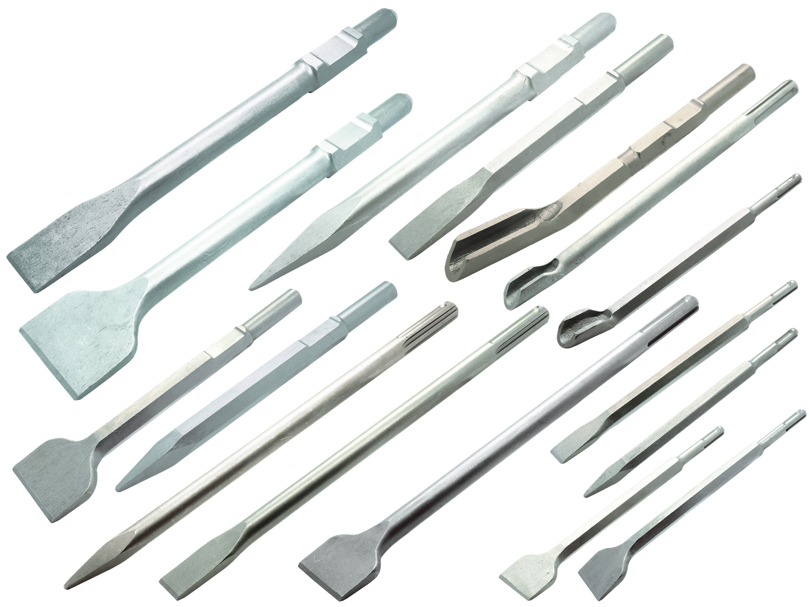 Meissel Breit Flach Spitz Kanal SDS - PLUS / MAX / HEX Abbruch Spat ...