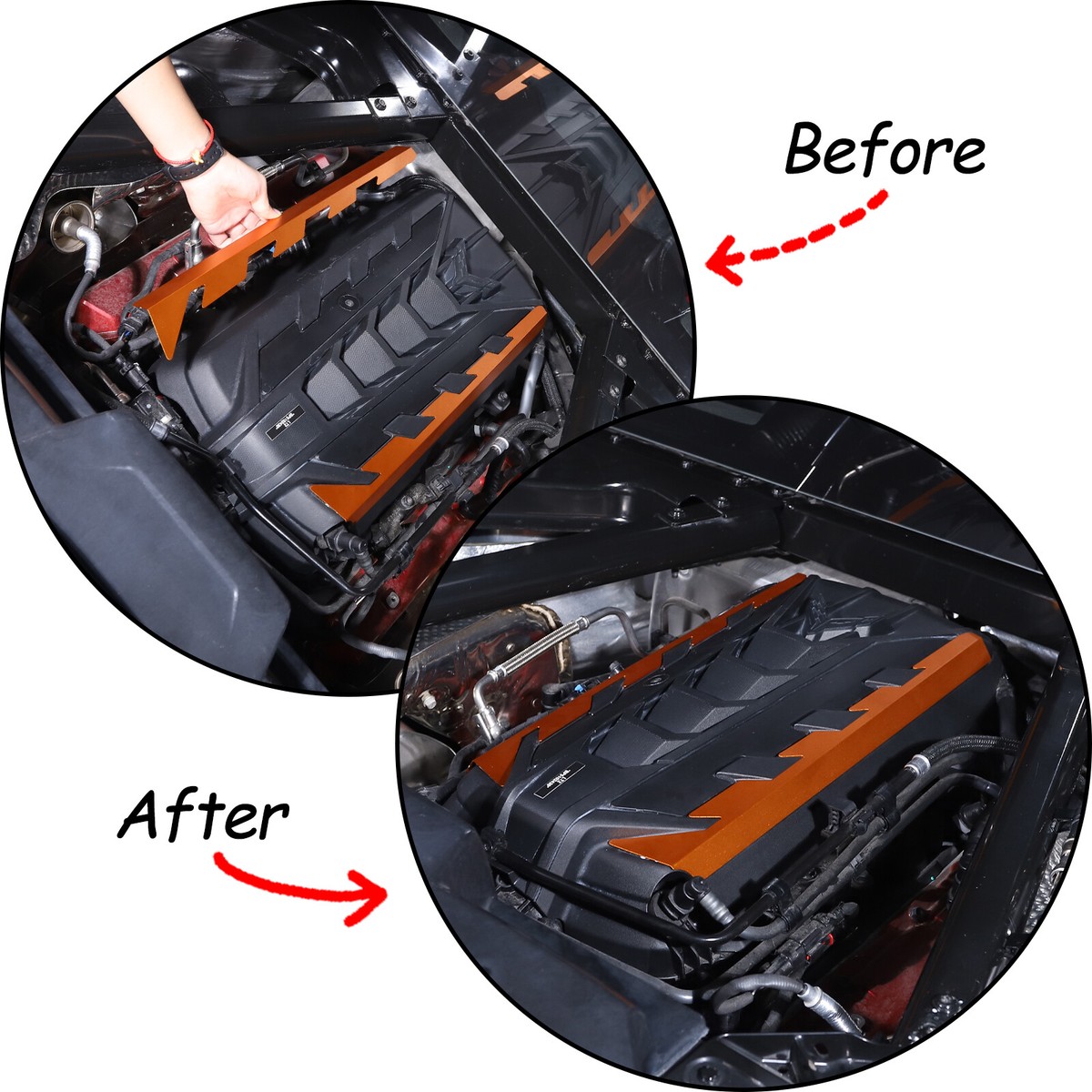 C8 Corvette Engine Bay Decorative Cover Trim Engine Bay Decorative ...