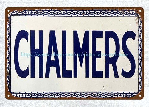 CHALMERS metal tin sign man cave garage decor | eBay
